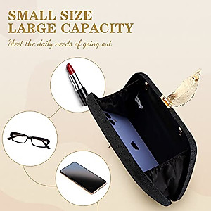 Gold Formal Clutch Purse for Women Wedding Crossbody Evening Bag Beige Glitter Handbag (Black)