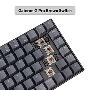 Keychron K2 Wireless Bluetooth 5.1/Wired USB Mechanical Keyboard for Mac Layout, Compact 84 Keys Computer Keyboard Gateron G Pro Blue Switch White LED Backlight N-Key Rollover for Windows-Version 2