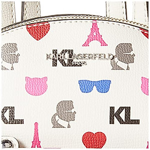 Karl Lagerfeld Paris womens Cara Messenger Cross Body, Multi/White Adele, One Size US