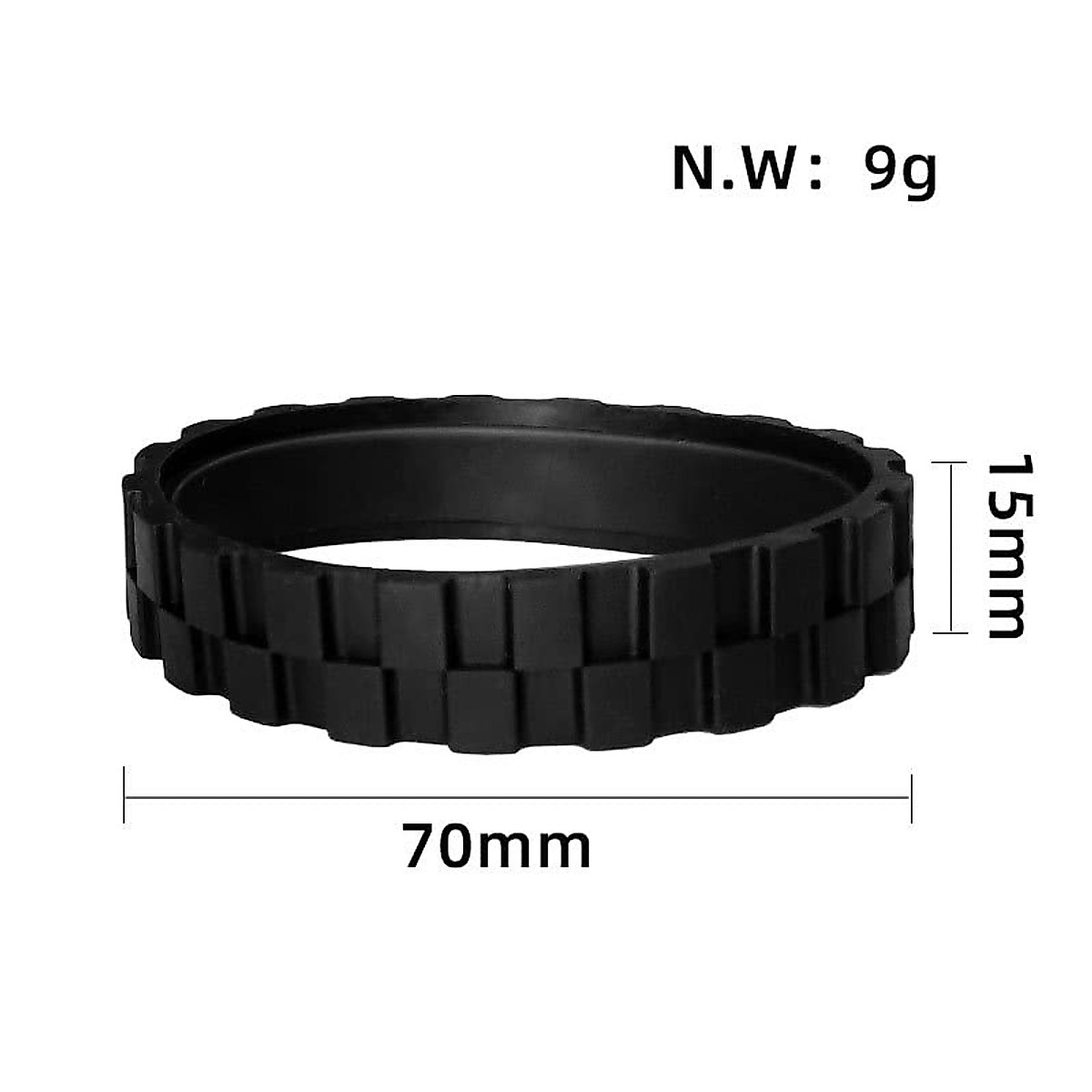 4 Pcs Drive Wheel Tires Compatible with IRobot Roomba S Series S9 (9150) S9+ S9 Plus (9550) Robot Vacuum Cleaner Accessories Replacement Parts (4 tire with tool)