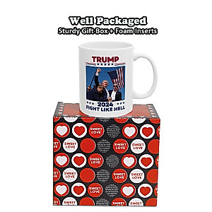 Trump Shot Mug Merchandise White Elephant Gifts Coffee Mug 2024 Assassination Shooting Ear Fight Fist (Shot Mug Blue)
