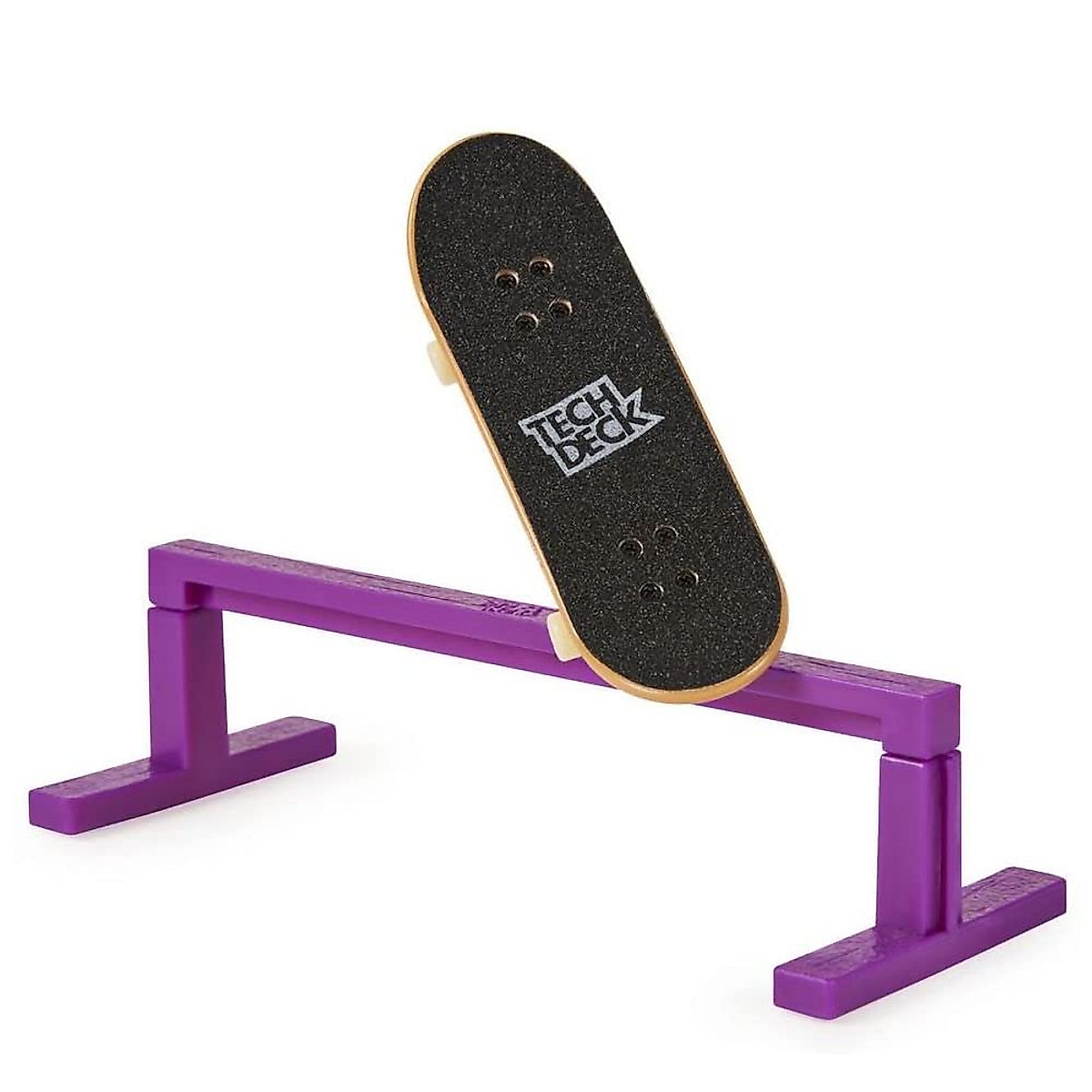 Tech Deck Street Hits 2021 Series Enjoi Skateboards Chopsticks Panda Blue Complete Fingerboard and Purple Flat Bar Obstacle