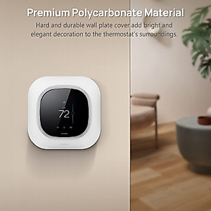 CaseBot Wall Plate for New 2022 Ecobee Smart Thermostat Premium & 2022 Ecobee Smart Thermostat Enhanced, Practical and Stylish Trim Kit Bracket Mount Cover, Easy Installation, White