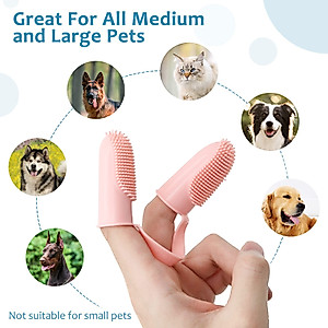 Koiernr Dog Toothbrush Kit, 6Pack Dog Finger Toothbrush for Dog Teeth Cleaning&Dog Dental Care, Cat Toothbrush Dog Tooth Brush Puppy Toothbrush Pet Toothbrush (Pink (6-Pack))