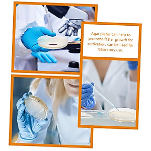 FELTECHELECTR 20 Pcs Petri Dish Agar Prepoured Nutrient Plates for Science Lab Experiment Accessories