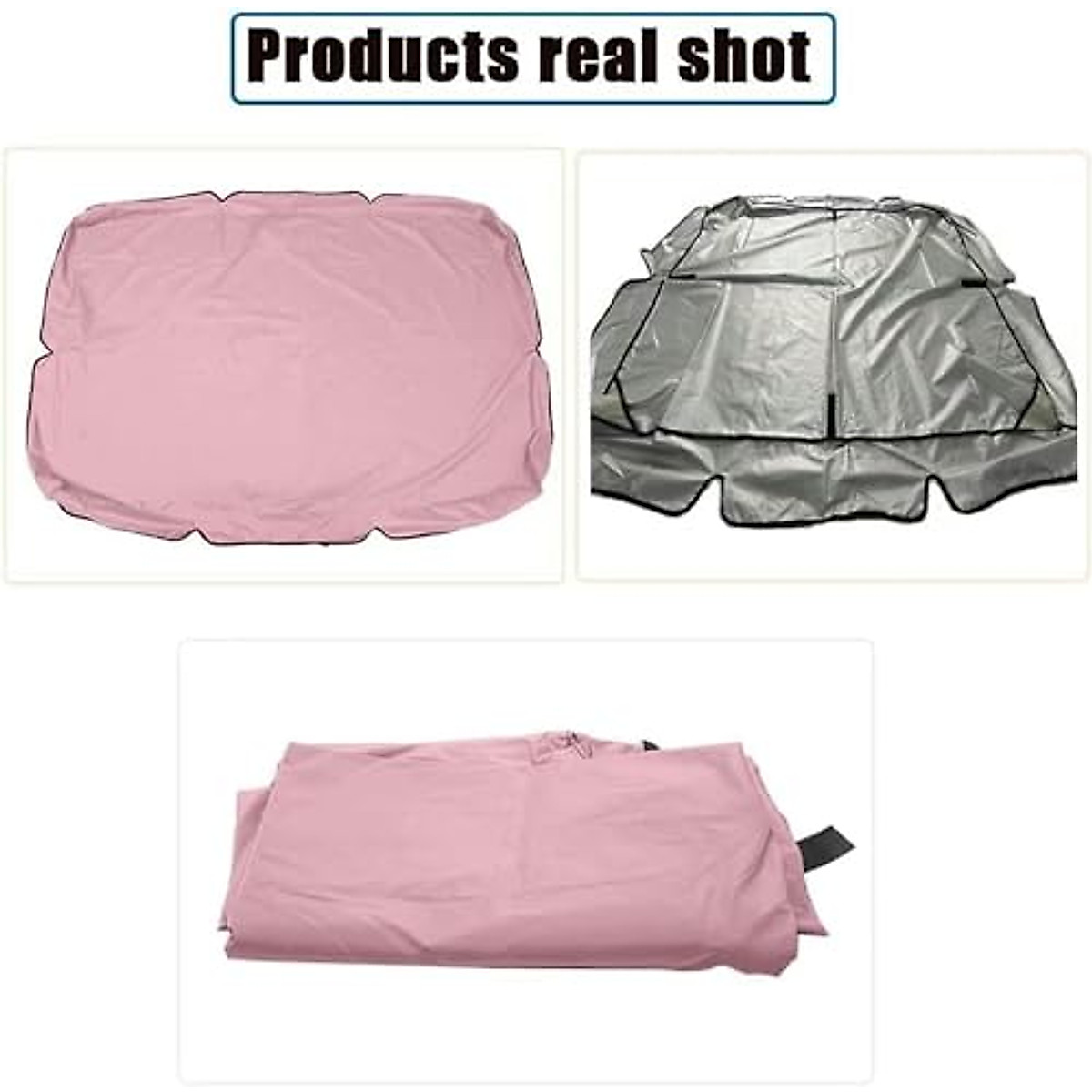 BTURYT Swing Chair Sunshade 210DReplacement Canopy Seat Chair Sunshade Waterproof Cloth Swing Garden Rocking 2or3 Seats Outdoor Seat Hammock Bench（Only Cover）