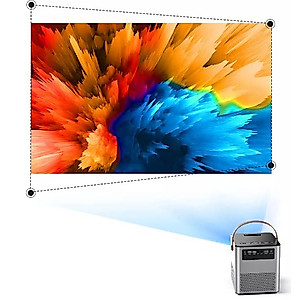 Smart Projector, Built-in Android System, Home Theater Video Movie, Wireless BT, HD LCD, Mini LED WiFi, +3500 Lumen, Portable