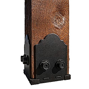 Pergola World PorchMax Pergola Kit for Patios, Decks, Spas, Backyards, and Gardens, 100% Western Red Cedar, Steel Post Bases, Sun Shade and Rain Coverage (Classic Walnut, 10x12)