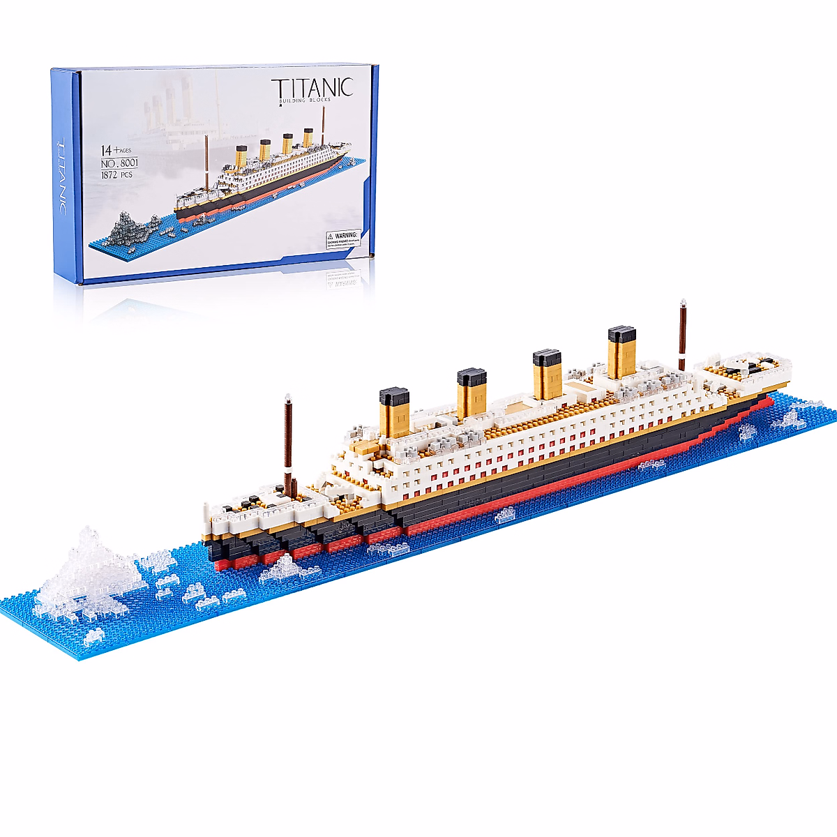 DAFDAG Titanic Large Size Mini Building Blocks Building Kit for DIY Mini Building Blocks and Toy Gifts for Adults or 14+ Kids （1872 Pieces）