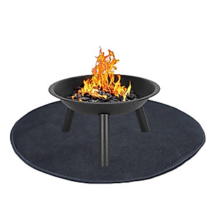 Fire Pit Mat Fireproof Mat Chimineas for Deck,Protection Grill & Patio Fire Pit Pad Hearth Rug, Fireproof Mat, Deck Protector for Wood Burning Fire Pit, Gas Fire Pit, Charcoal Grill (36 Inch)