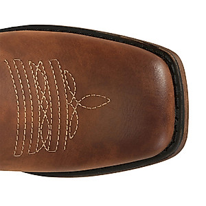 SheSole Womens Square Toe Cowgirl Cowboy Boots Wide Calf Fashion Western Shoes Brown US 8