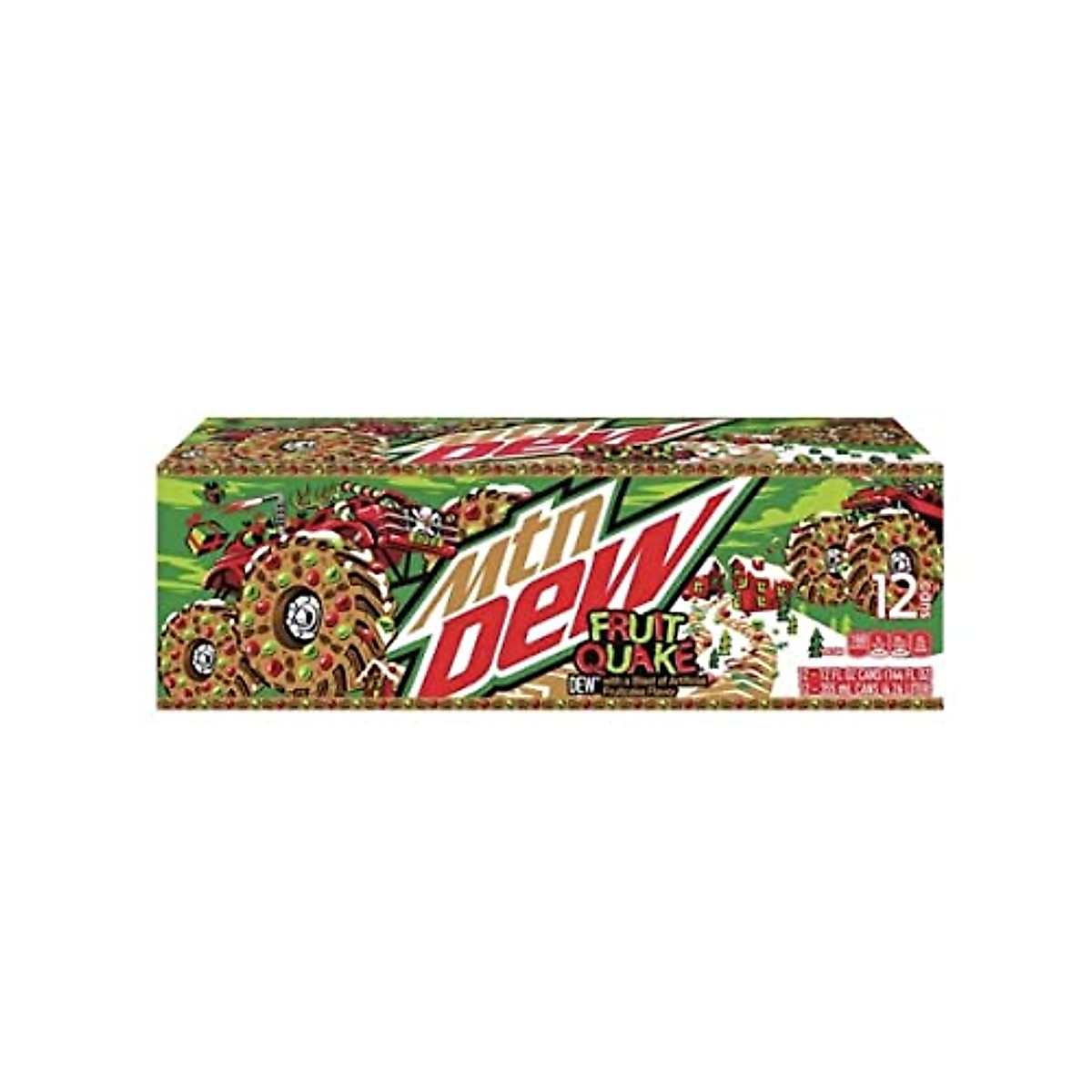 Mtn dew Fruit Quake 12 pack 12oz cans Mountain Holiday 2022