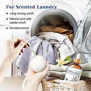 HIQILI Vanilla Essential Oil, Undiluted Natural Strong Fragrance Add in Skin Perfume, Unscented Lotion, Candle Soap Making Scent, Relax at Home with Diffuse Warm Sweet Aroma-100ML