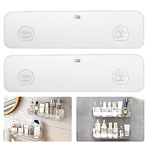 CGBE 2 Pack Shower Caddy Adhesive for Replacement 10.5 x 2.8 Inch, No Drilling, Easy Installation, 22 Lbs Capacity - Ideal for Shower, Spice Rack, Kitchen Storage