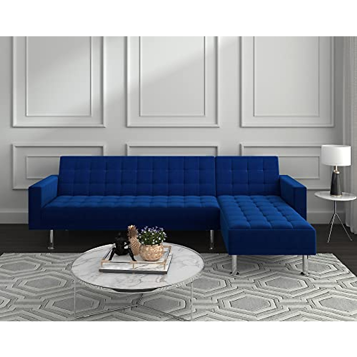 Gold Sparrow Houston Sofa Bed Sectional, Sapphire