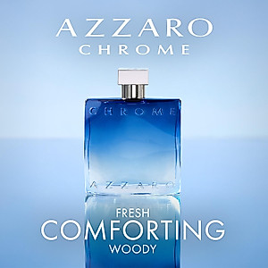Azzaro Chrome Eau de Parfum - Fresh Aquatic Mens Cologne - Fougère, Aromatic & Woody Fragrance - Citrus Notes - Lasting Wear - Classic Clean Scent - Luxury Perfumes for Men - Travel Size, 1.6 Fl. Oz