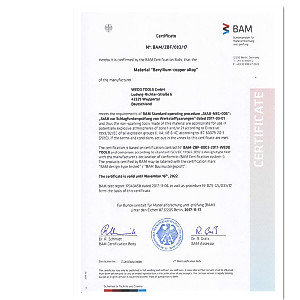 WEDO Non-Sparking Scraper with Straight Blade and Comfortable Handle,Spark-free Safety Tool,Aluminum Bronze,DIN Standard,BAM & FM Certificate,35.5"Length,902mm