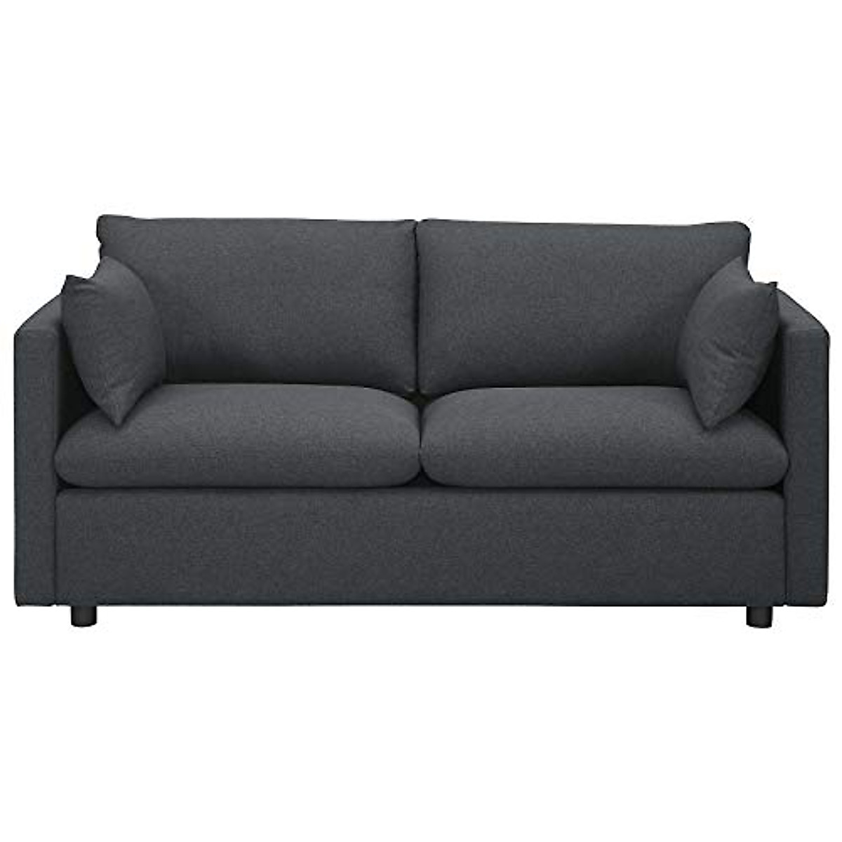 Modway Activate Contemporary Modern Fabric Upholstered Apartment Sofa Couch In Gray
