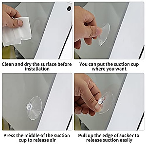 Piutouyar 20PCS 1.6 Inch / 4cm Clear Suction Cups Without Hook Small Clear Plastic Suction Cup for Home Decoration