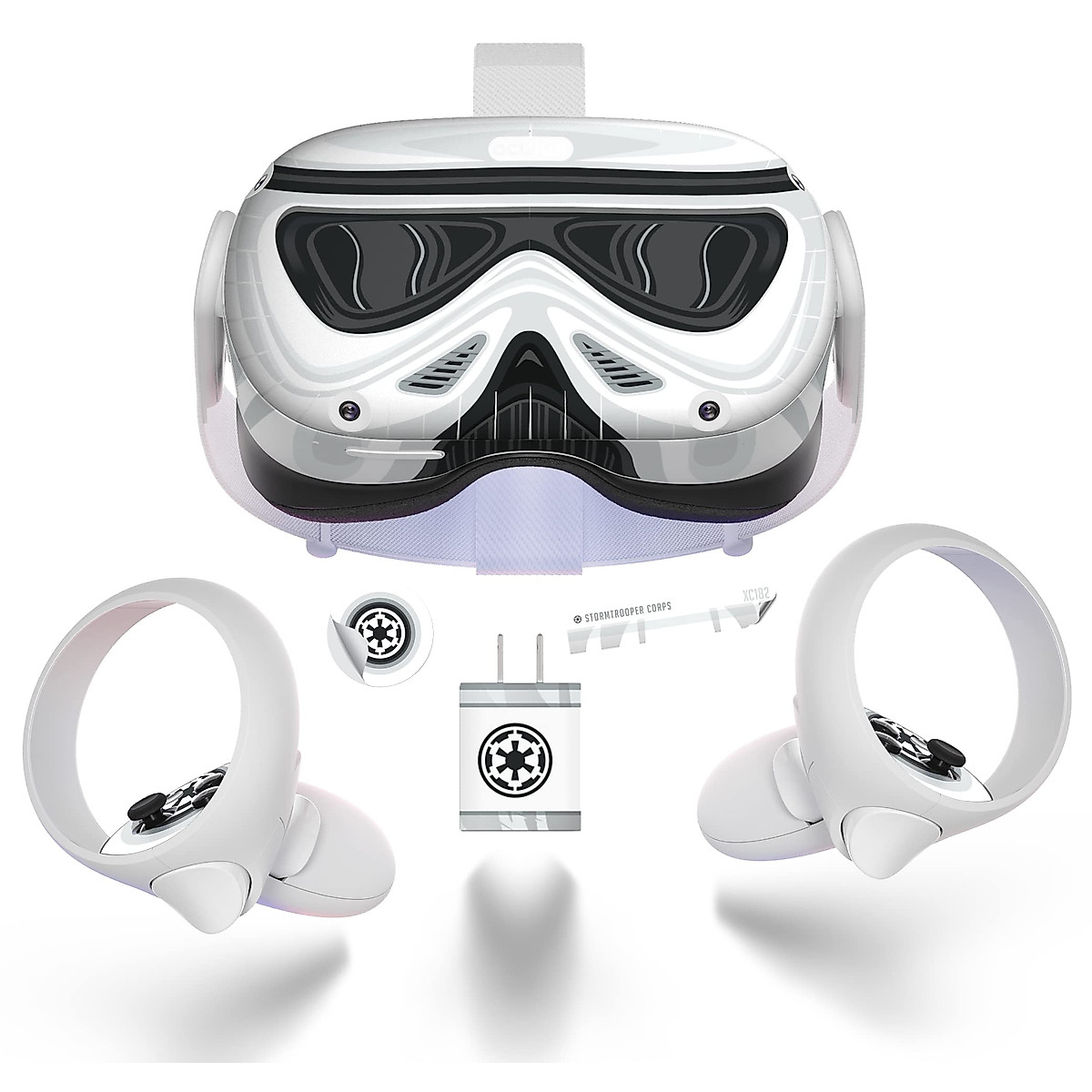 Arlon Graphics Star Storm Helmet Troop Skin Wrap Decal for Oculus Quest 2 Vinyl and Easy to Apply - Detailed Video Instructions, White