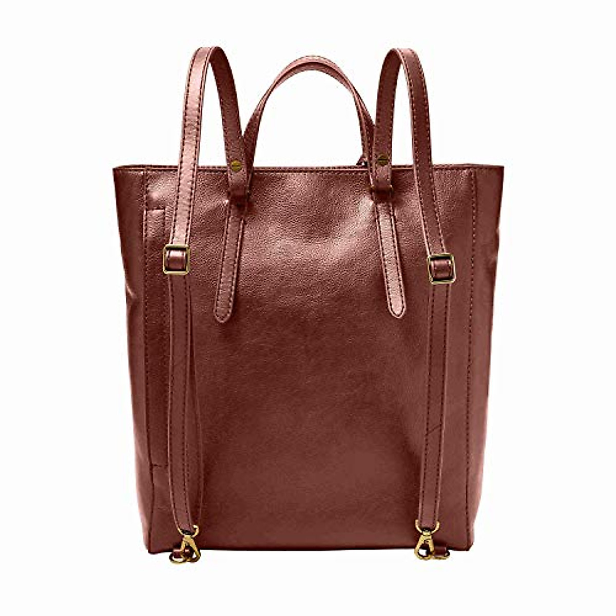 Fossil Women's Camilla Leather Convertible Backpack Purse Handbag, Henna (Model: ZB7517227)