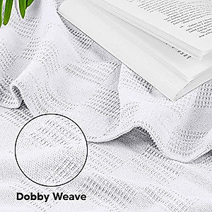 Utopia Bedding 100% Cotton Blanket (Full Size - 90x84 Inches) 350GSM Lightweight Thermal Blanket, Soft Breathable Blanket for All Seasons (White)