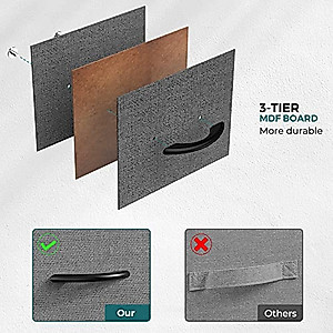 SMUG Dresser, Drawers Dresser for Bedroom Cabinet Organizers Wood Top Table Furniture with 8 Fabric Storage Drawers Chest Tower Unit, Chest of Drawers for Closet, Living Room, Hallway, Porch