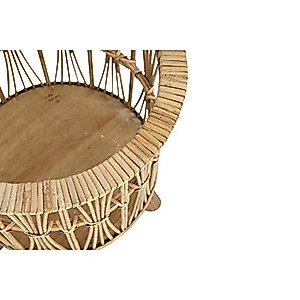 Creative Co-Op 11.25", 13.5" & 15.75" Woven Bamboo Footed (Set of 3 Sizes) Baskets, Beige