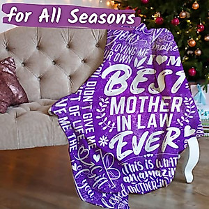 Mother in Law Gifts from Daughter, Birthday Gifts for Mother in Law, Christmas Birthday Mother's Day Thanksgiving Day, Best Mom in The World (65 X 50 Inches)
