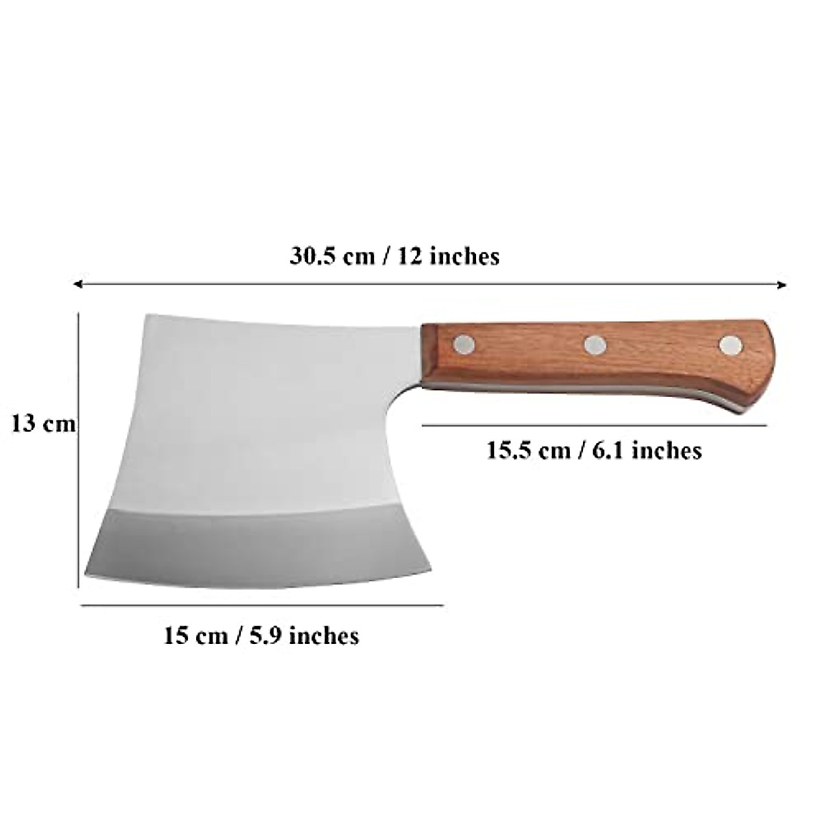 MLG Tools Bone Knife, Full Tang Meat Cleaver Knife Heavy Duty Bone Axe Butcher Cleaver, for big bone and frozen meat