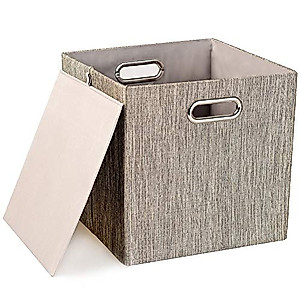 Posprica 3X Thicker Collapsible Storage Bins, 6 Pack 13×13 Foldable Storage Cube Boxes Fabric Drawer for Closet Shelf Cabinet Bookcase