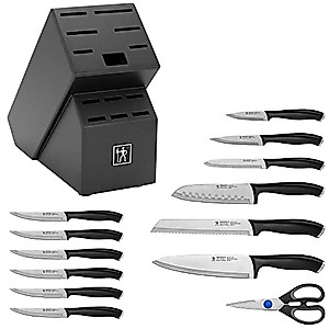 HENCKELS Silvercap Razor-Sharp 14-Piece Knife Set, Chef Knife, Paring Knife, Utility Knife, Bread Knife, Steak Knife, German Engineered Informed by 100+ Years of Mastery