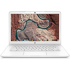 HP Chromebook 14, 14" Full HD Touchscreen Display, Intel Celeron N3350, Intel HD Graphics 500, 32GB eMMC, 4GB SDRAM, B&O Play Audio, Snow White, 14-ca052wm