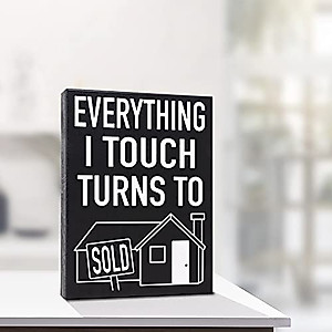 JennyGems Everything I Touch Turns to Sold Sign, Real Estate Gifts, Real Estate Decor, Realtor Gifts, American Made, 8x6 Inches
