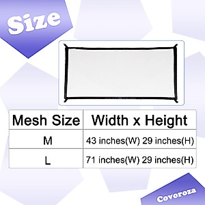 Portable Magic Gate for Pets Dogs, Folding Mesh 71 X 29 Inch Heighten Hooks Safe Guard Isolated Gauze for House Indoor Stair Doorway Use Black Large