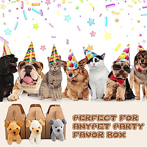 Fainne 24 Pcs Party Favors Boxes Treat Boxes Foldable Gift Boxes Candy Goodie Boxes Decorations Adopt Pet Gift for Birthday Wedding Bridal Shower Party Favors(Blank)