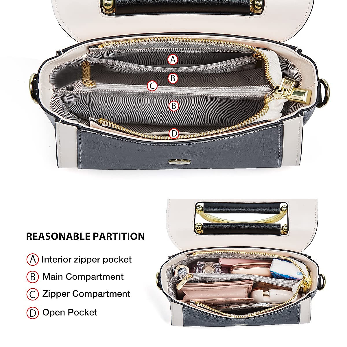 Cow Leather Purse Crossbody Bags for Women Small Tote Handbags for Women Satchel Shoulder Bags Clearance