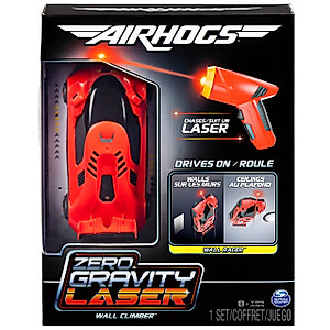 Air Hogs, Zero Gravity Laser, Laser-Guided Wall Racer, Wall Climbing Race Car, Red