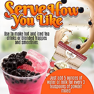 The Ultimate DIY Bubble Tea Kit 6 Flavors of Boba Bubble Tea Drink, 36 Drinks, Taro, Lychee, Coconut, Mango, Milk Tea, Thai Tea Bubble Tea Straws Authentic Boba Tea Kit Asmr Food