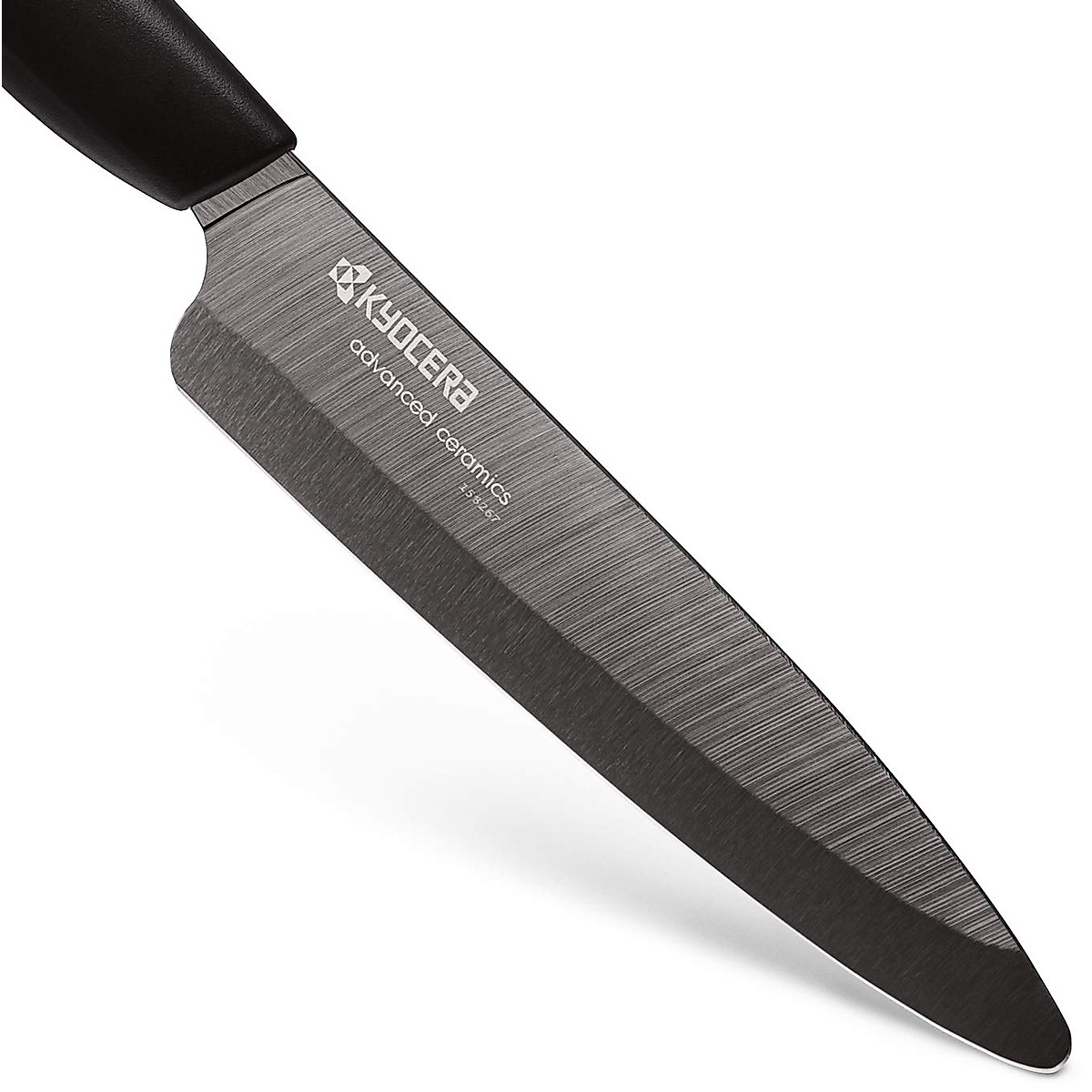 Kyocera Advanced Ceramic Revolution Series 5-inch Slicing Knife, Black Handle, Black Blade
