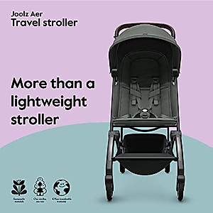Joolz AER Premium Stroller for Babies from 6 Months up to 50 lbs, Compact & Comfortable, Lightweight, One-Handed Quick Fold, XXL Sun Hood, Raincover & Travelbag Included - Mighty Green