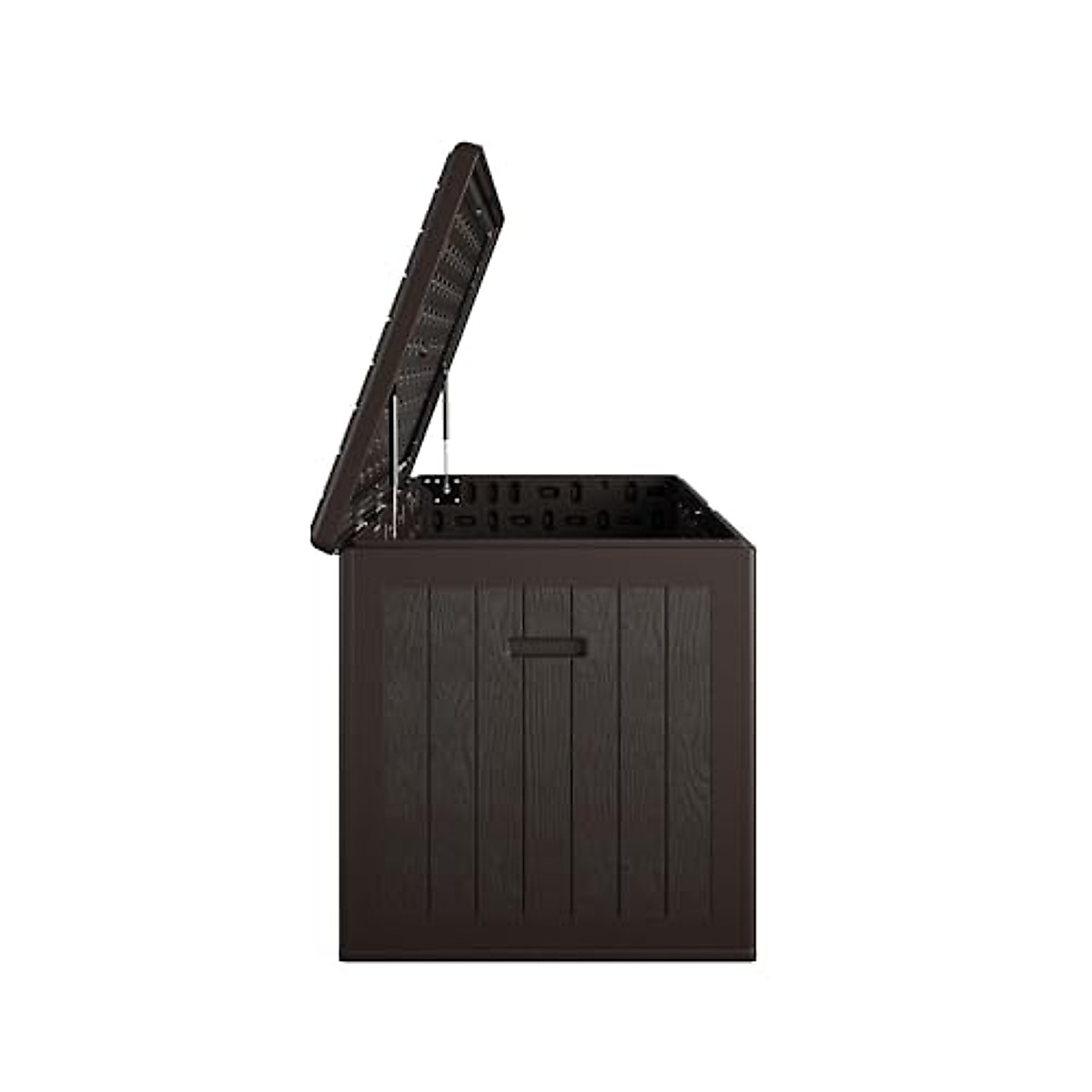 COSCO Large 150 Gallon Outdoor Storage Box with Storage Divider, Weather Resistant Resin, Dark Brown Finish - Ideal for Home Furniture and Outdoor Furnishings