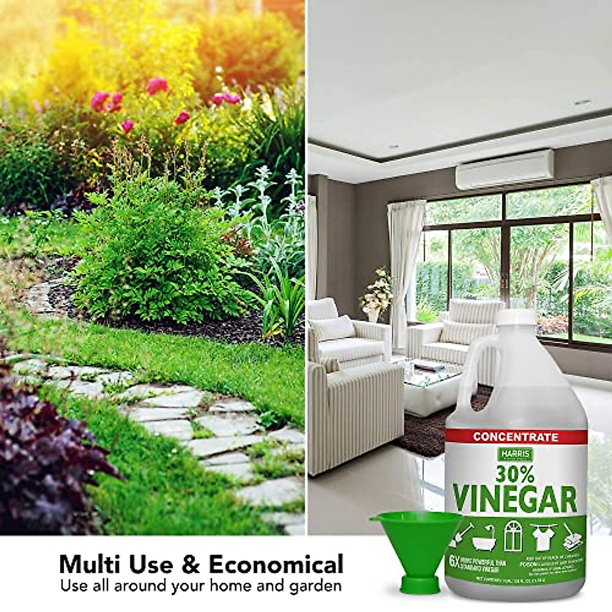 Harris 30% Vinegar, Extra Strength with Easy Fill Funnel Included (Gallon (1-Pack))