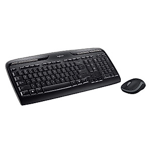 Logitech MK320 Wireless Desktop Keyboard and Mouse Combo — Entertainment Keyboard and Mouse, 2.4GHz Encrypted Wireless Connection, Long Battery Life (Renewed)