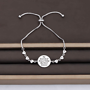 TGBJE Matron of Honor Gift Matron of Honor Proposal Bracelet My Matron of Honor Today My Sister Forever Wedding Party Gifts Bridesmaid Gift (matron BR)