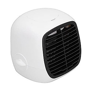 Portable Air Conditioner, 2 in 1 USB Charging Desktop Air Cooler for Dormitory, Home, Office, Room, Camping Car, White
