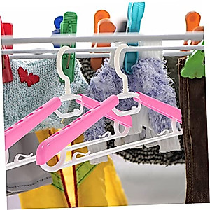 HOMSFOU 10pcs Adjustable Hanger Hangers Travel Clothes Hanger Wide Shoulder Coat Hanger Hangars Multi-Functional Pants Rack Suit Hanger Plastic Hanger Women's Hook up Broad Shoulders Abs