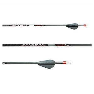 Carbon Express Maxima Sable RZ 400 Arrow, 6-Pack Fletched (51201), Black