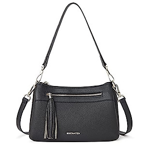 BOSTANTEN Leather Purses for Women Small Shoulder Bag Hobo Crossbody Handbags
