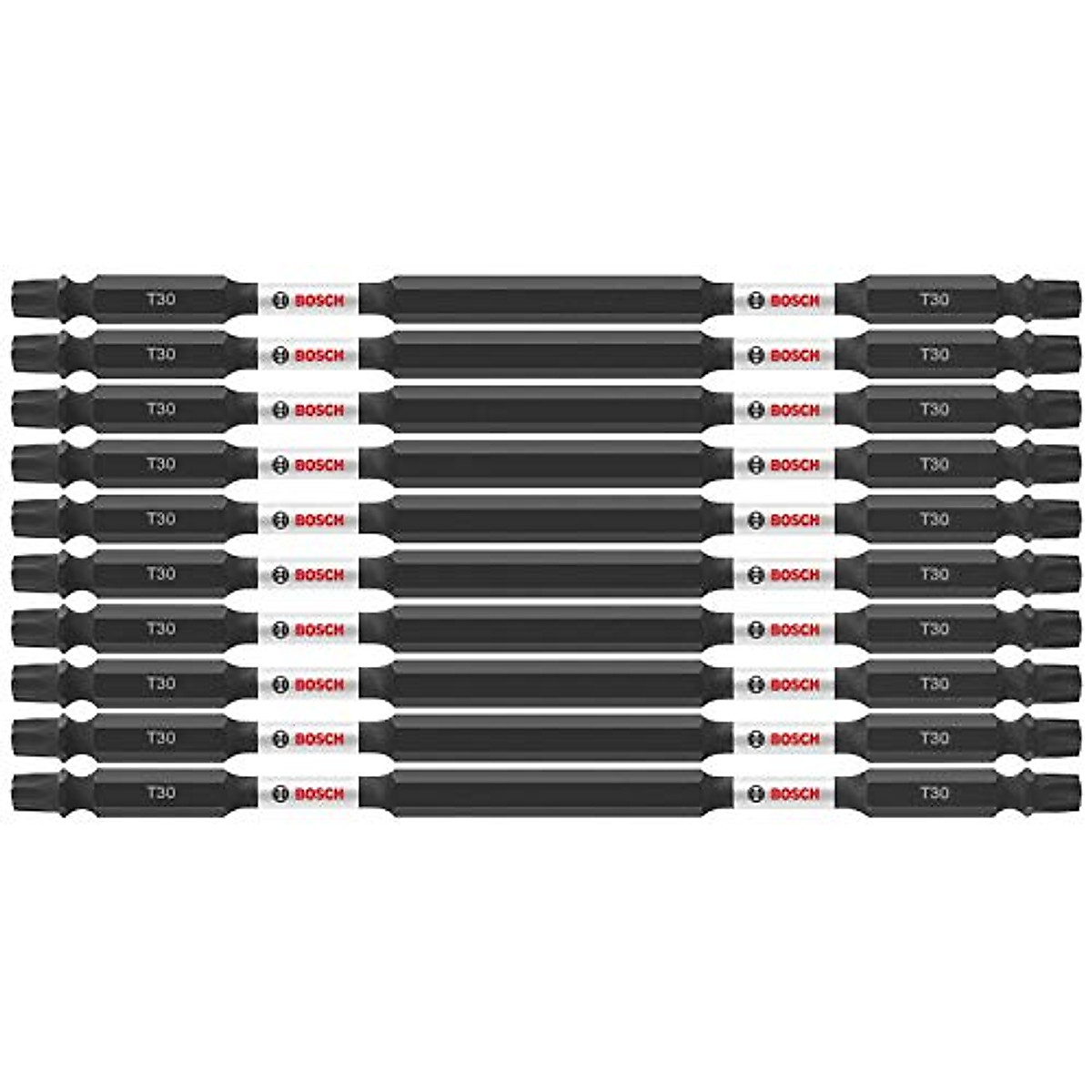 BOSCH ITDET306B 10-Pack 6 In. Torx #30 Impact Tough Double-Ended Screwdriving Bits
